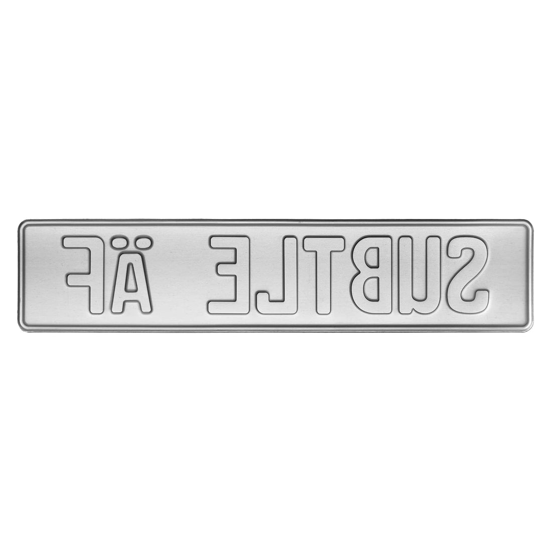 Black European License Plate with Black Text – GermanPlates.com