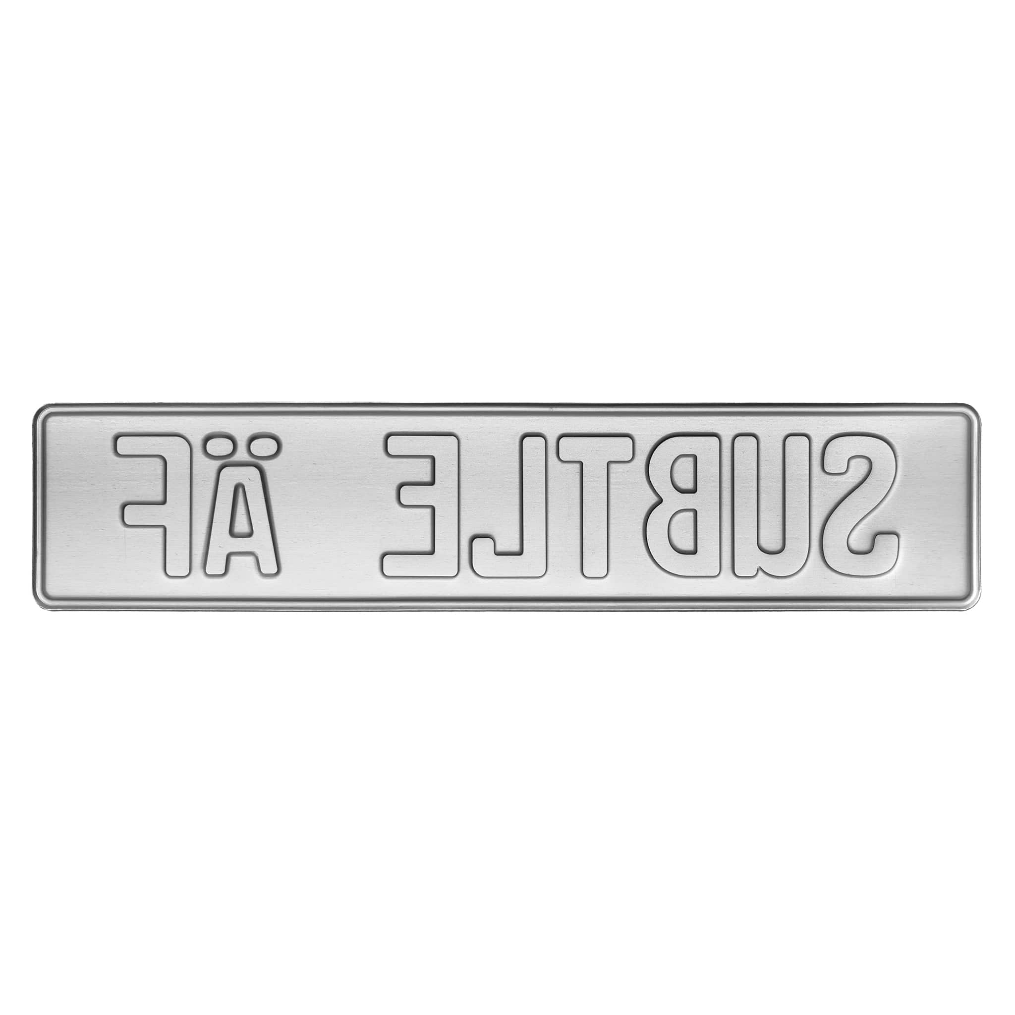 Black European License Plate with Black Text – GermanPlates.com