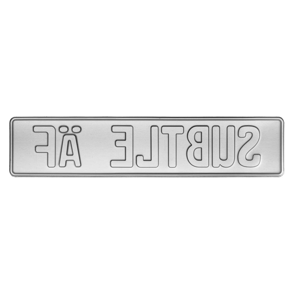 Black European License Plate with Black Text – GermanPlates.com