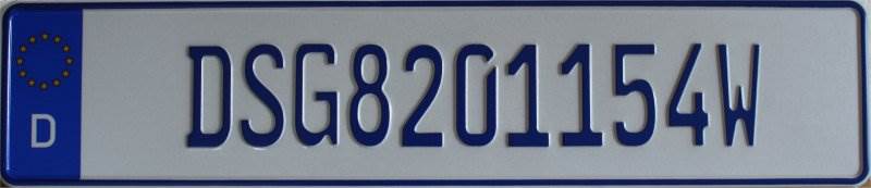 Create your own customized 14 character European license plate ...
